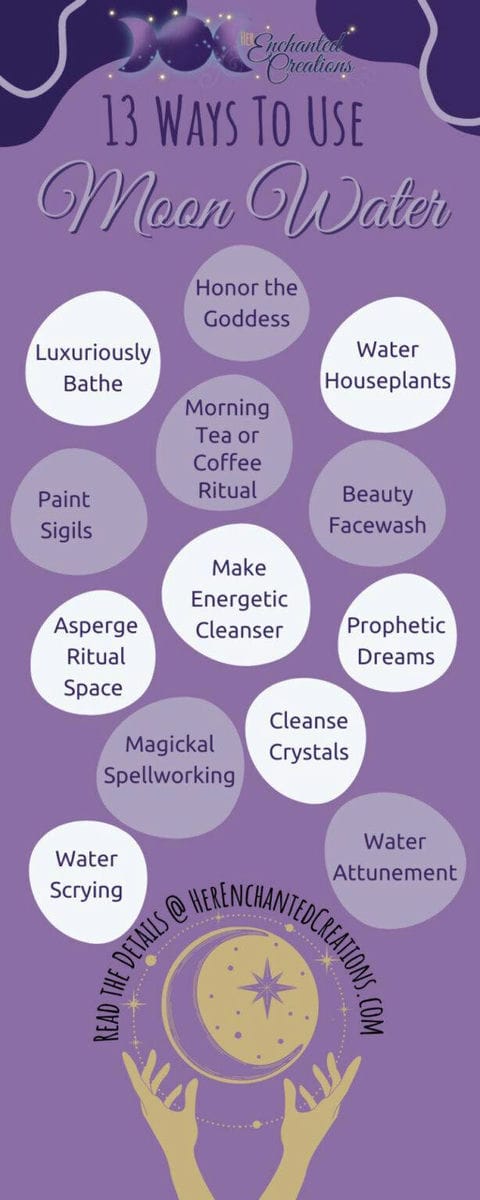 13 Ways to Use Moon Water - Her Enchanted Creations